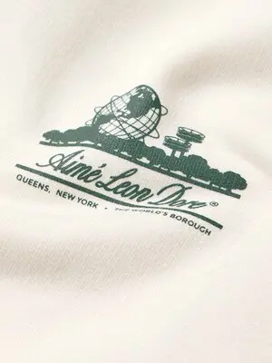 Aimé Leon Dore Unisphere Logo-print Cotton-jersey Hoodie - Neutrals