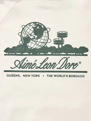Aimé Leon Dore Unisphere Logo-print Cotton-jersey Hoodie - Neutrals