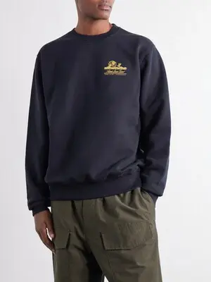 Aimé Leon Dore Unisphere Logo-print Cotton-jersey Sweatshirt - Black