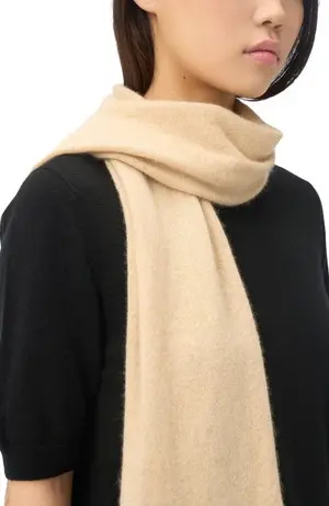 Gobi Cashmere Cashmere Jersey Knit Scarf - Beige