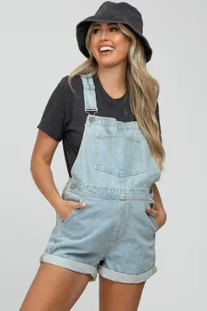 PINKBLUSH Denim Short Overalls