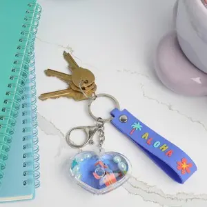 Disney Stitch Liquid Surfing Keychain