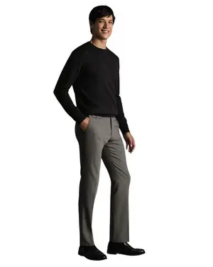 CHARLES TYRWHITT Slim Fit Wool Stretch Pants - Grey