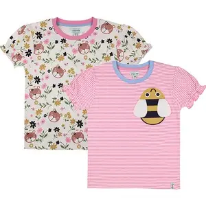LILLY + SID Organic Cotton Print T-shirt Set - Multi
