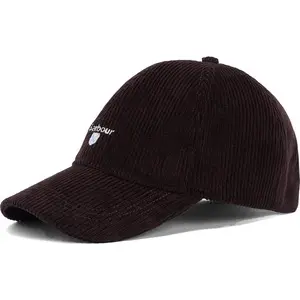 Barbour Preston Adjustable Corduroy Baseball Cap Brown