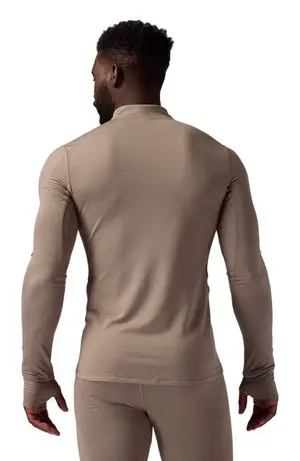 BACKCOUNTRY Pines Microgrid Ultra-lt Baselayer 1/4-zip Top - Fallen Rock