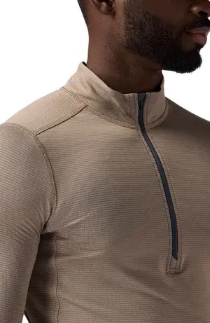 BACKCOUNTRY Pines Microgrid Ultra-lt Baselayer 1/4-zip Top - Fallen Rock