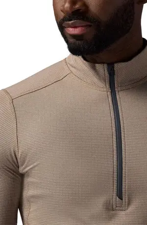 BACKCOUNTRY Pines Microgrid Ultra-lt Baselayer 1/4-zip Top - Fallen Rock