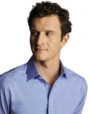 CHARLES TYRWHITT Non-iron Prince Of Wales Check Shirt