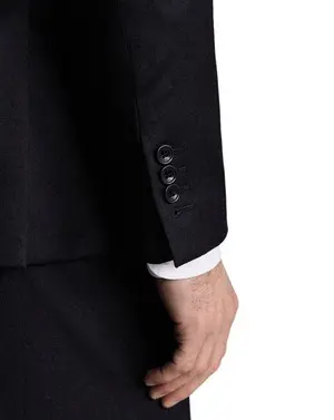 CHARLES TYRWHITT Slim Fit Italian Flannel Suit Jacket - Navy