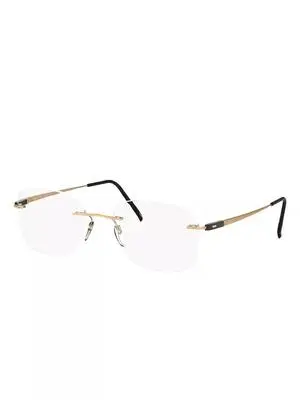 SILHOUETTE Rimless Rectangle Frame Glasses - Gold