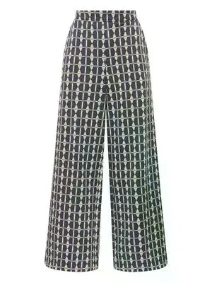 Malìparmi Geometric-pattern Trousers - Grey