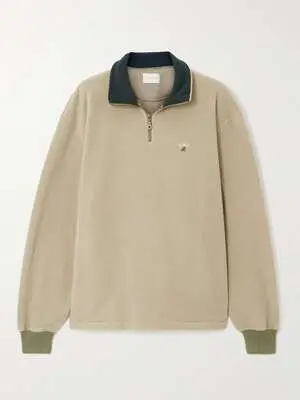 Aimé Leon Dore Embroidered Fleece Sweatshirt - Beige