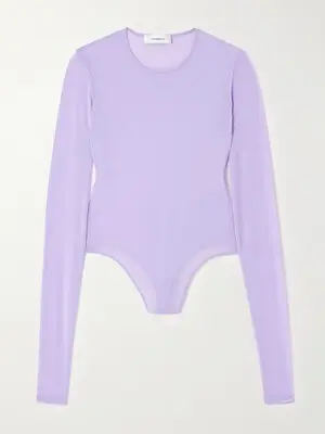 Wardrobe.NYC Stretch-jersey Bodysuit - Purple