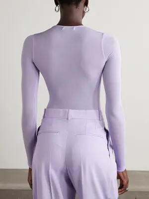 Wardrobe.NYC Stretch-jersey Bodysuit - Purple