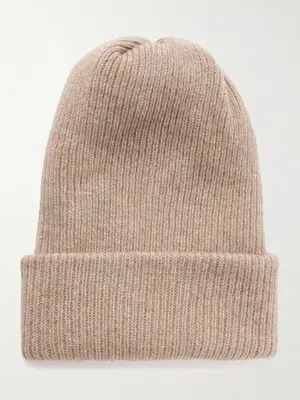 Suzie Kondi Bebe Ribbed Cashmere Beanie - Brown