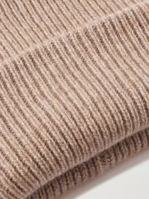 Suzie Kondi Bebe Ribbed Cashmere Beanie - Brown