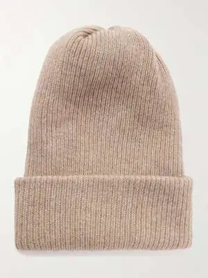 Suzie Kondi Bebe Ribbed Cashmere Beanie Camel