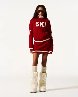 Perfect Moment Glacier Merino Wool Turtleneck Sweater