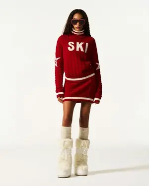 Perfect Moment Glacier Merino Wool Turtleneck Sweater