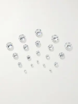 JENNIFER BEHR Set Of 10 Crystal Hair Magnets - Silver