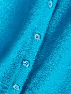 Alaïa Mohair-blend Cardigan - Blue