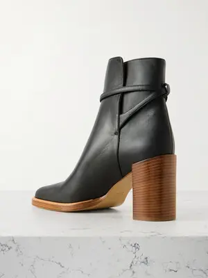 Gabriela Hearst Nina Leather Ankle Boots - Black