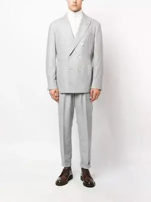 Brunello Cucinelli Double Breasted Wool Blazer
