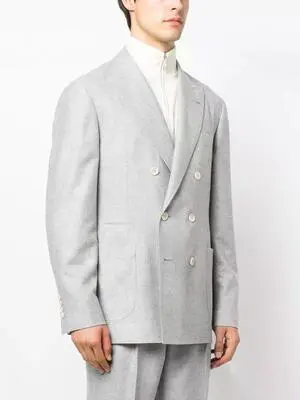 Brunello Cucinelli Double Breasted Wool Blazer