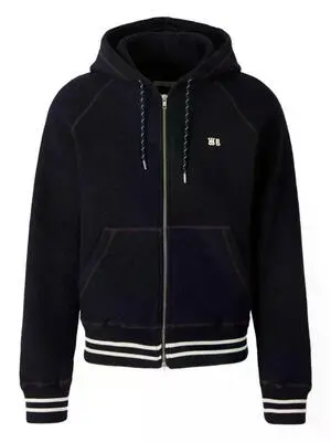 WALES BONNER Hooded Wool Cardigan