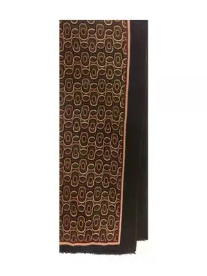 Malìparmi Geometric-pattern Scarf Brown