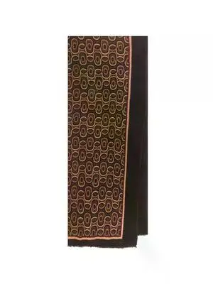 Malìparmi Geometric-pattern Scarf - Brown