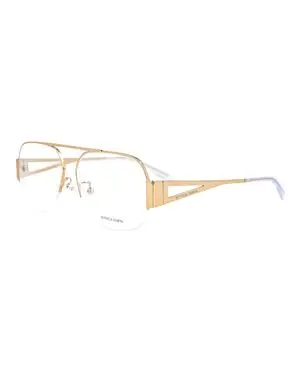Bottega Veneta Aviator Eyeglasses - Gold/transparent (bv1067o