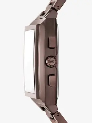 Michael Kors Square Stainless Steel Bracelet Watch - Brown