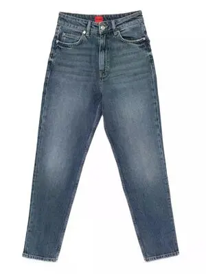 Hugo High-waisted Straight Leg Jeans - Blue