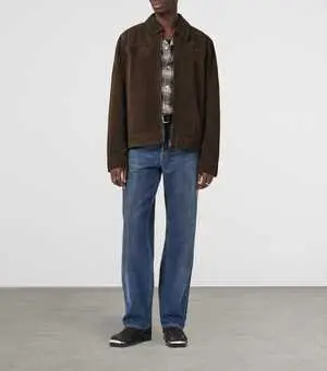 ALLSAINTS Rhone Suede Zip-up Jacket - Brown
