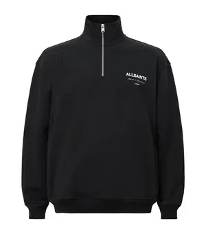 ALLSAINTS Cotton Underground Half-zip Sweatshirt - Black