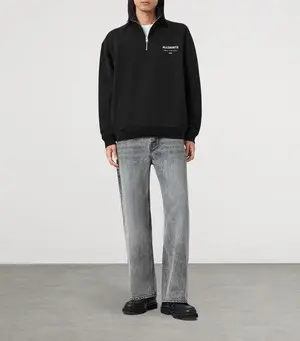 ALLSAINTS Cotton Underground Half-zip Sweatshirt - Black