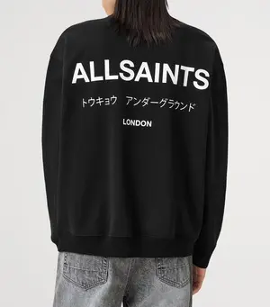 ALLSAINTS Cotton Underground Half-zip Sweatshirt - Black