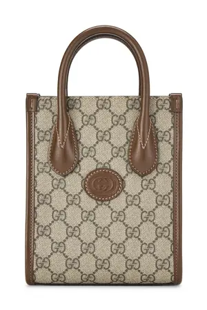 Gucci Gg Supreme Interlocking G Tote - Brown