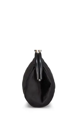 Chanel Quilted Satin Kiss Lock Clutch
