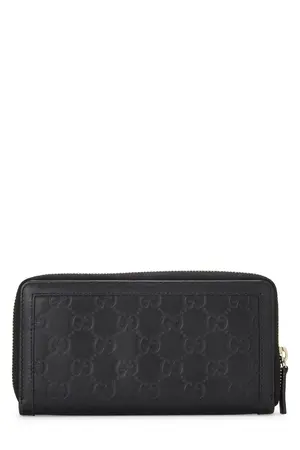 Gucci Ssima Britt Zip Around Wallet - Black