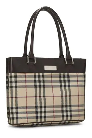 Burberry Check Nylon Handbag