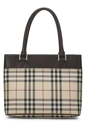 Burberry Check Nylon Handbag