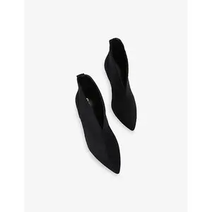 Carvela Flute Heeled Suede Shoe Boots - Black