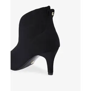 Carvela Flute Heeled Suede Shoe Boots - Black