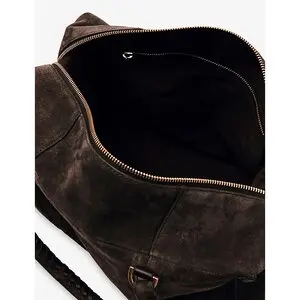 REISS Edie Suede Bowling Bag