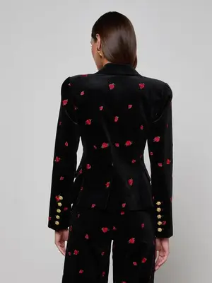 L'Agence Kaisley Velvet Blazer