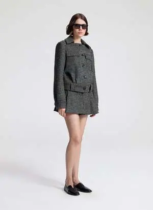 A.L.C. Chase Tweed Jacket - Cognac/forest