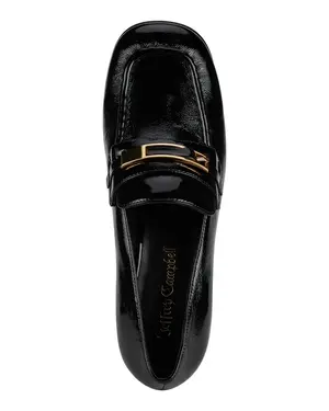 Jeffrey Campbell Book-smart Loafer Pumps - Black Crinkle Patent